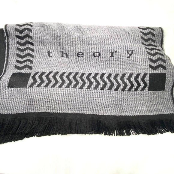 Theory | Accessories | Theory Black Grey Wool Scarf | Poshmark